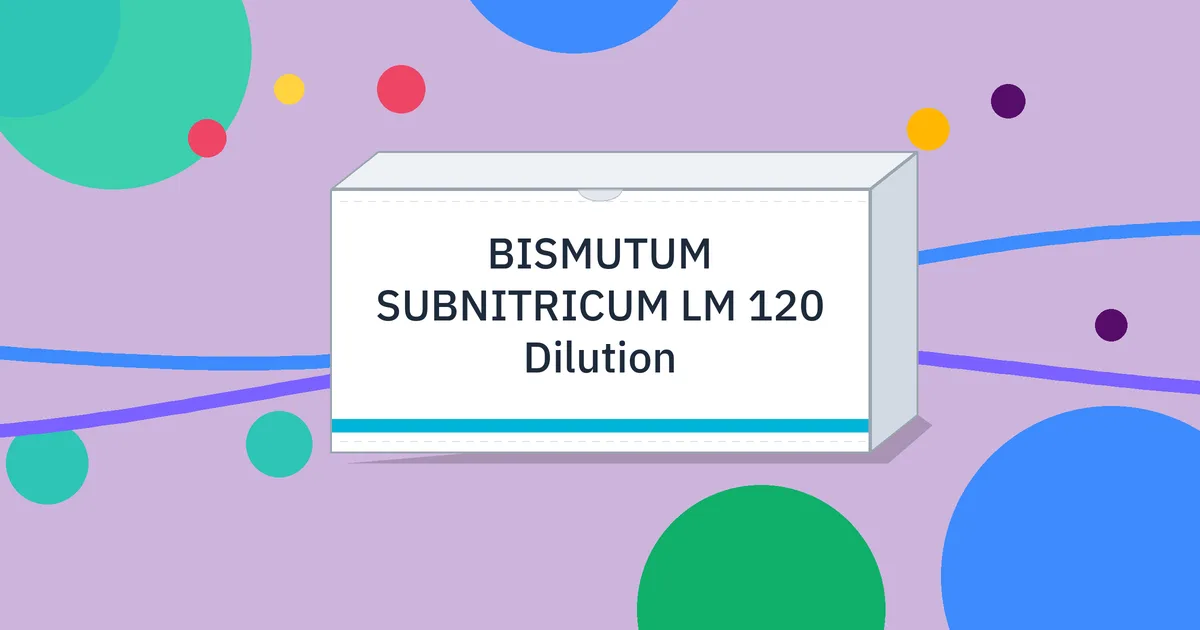 Symbolbild: Packung mit der Aufschrift BISMUTUM SUBNITRICUM LM 120 Dilution (PZN 13389258) – Verfügbarkeit und Bezug in Apotheken in Frankfurt am Main