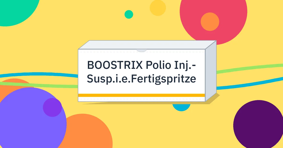 Symbolbild: Packung mit der Aufschrift BOOSTRIX Polio Inj.-Susp.i.e.Fertigspritze (PZN 16678879) – Verfügbarkeit und Bezug in Apotheken in Frankfurt am Main