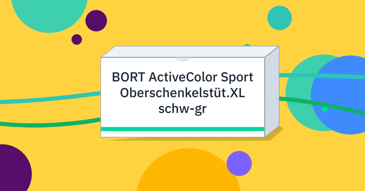 Symbolbild: Packung mit der Aufschrift BORT ActiveColor Sport Oberschenkelstüt.XL schw-gr (PZN 12573770) – Verfügbarkeit und Bezug in Apotheken in Frankfurt am Main