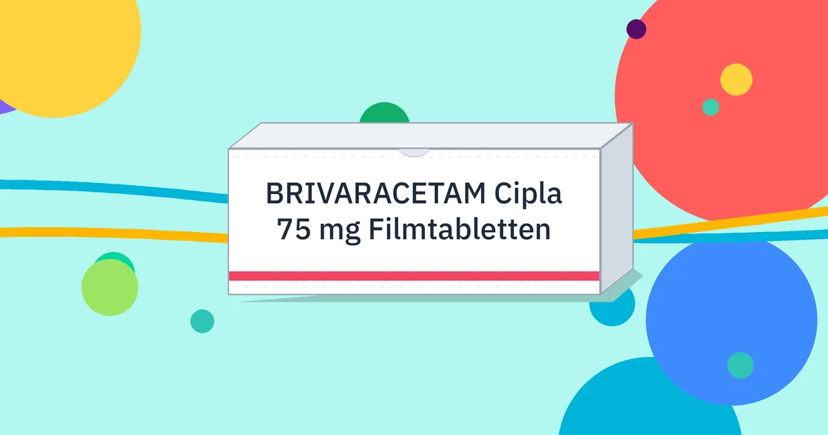Symbolbild: Packung mit der Aufschrift BRIVARACETAM Cipla 75 mg Filmtabletten (PZN 20408393) – Verfügbarkeit und Bezug in Apotheken in Frankfurt am Main