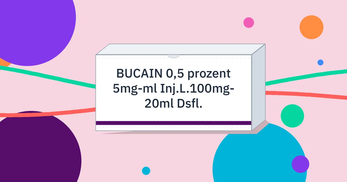 Symbolbild: Packung mit der Aufschrift BUCAIN 0,5 prozent 5mg-ml Inj.L.100mg-20ml Dsfl. (PZN 11353658) – Verfügbarkeit und Bezug in Apotheken in Frankfurt am Main