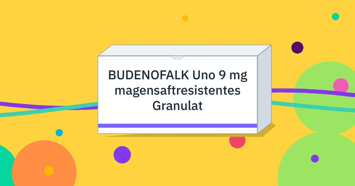 Symbolbild: Packung mit der Aufschrift BUDENOFALK Uno 9 mg magensaftresistentes Granulat (PZN 13901302) – Verfügbarkeit und Bezug in Apotheken in Frankfurt am Main