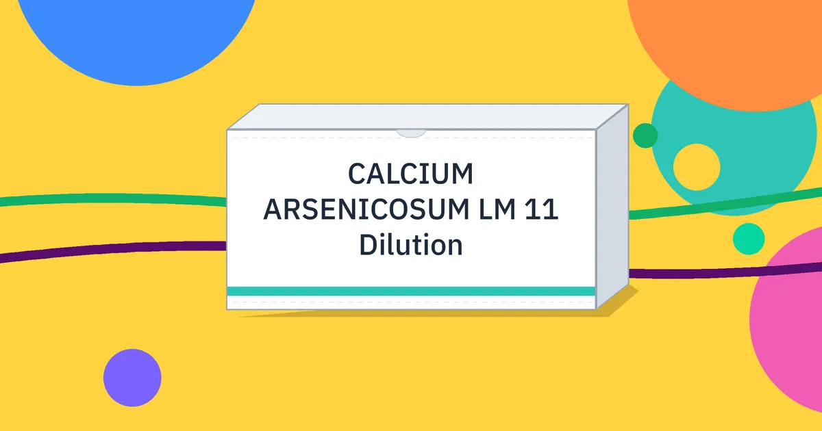 Symbolbild: Packung mit der Aufschrift CALCIUM ARSENICOSUM LM 11 Dilution (PZN 12799994) – Verfügbarkeit und Bezug in Apotheken in Frankfurt am Main