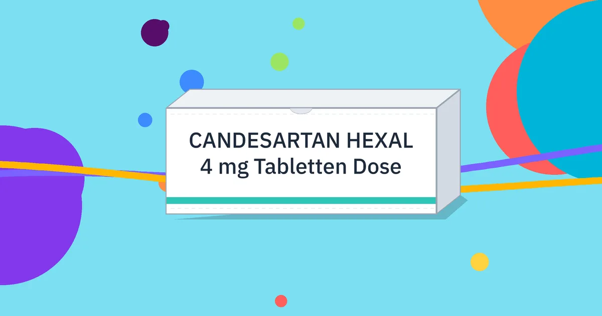 Symbolbild: Packung mit der Aufschrift CANDESARTAN HEXAL 4 mg Tabletten Dose (PZN 17420580) – Verfügbarkeit und Bezug in Apotheken in Frankfurt am Main