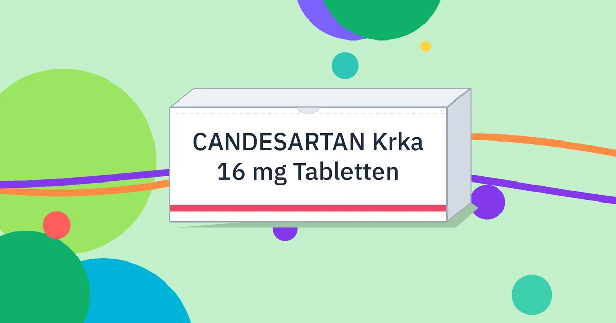 Symbolbild: Packung mit der Aufschrift CANDESARTAN Krka 16 mg Tabletten (PZN 14272506) – Verfügbarkeit und Bezug in Apotheken in Frankfurt am Main
