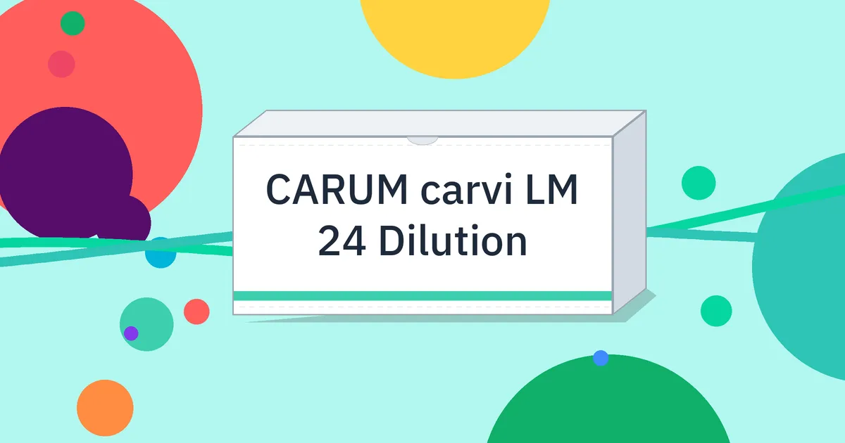 Symbolbild: Packung mit der Aufschrift CARUM carvi LM 24 Dilution (PZN 12811330) – Verfügbarkeit und Bezug in Apotheken in Frankfurt am Main