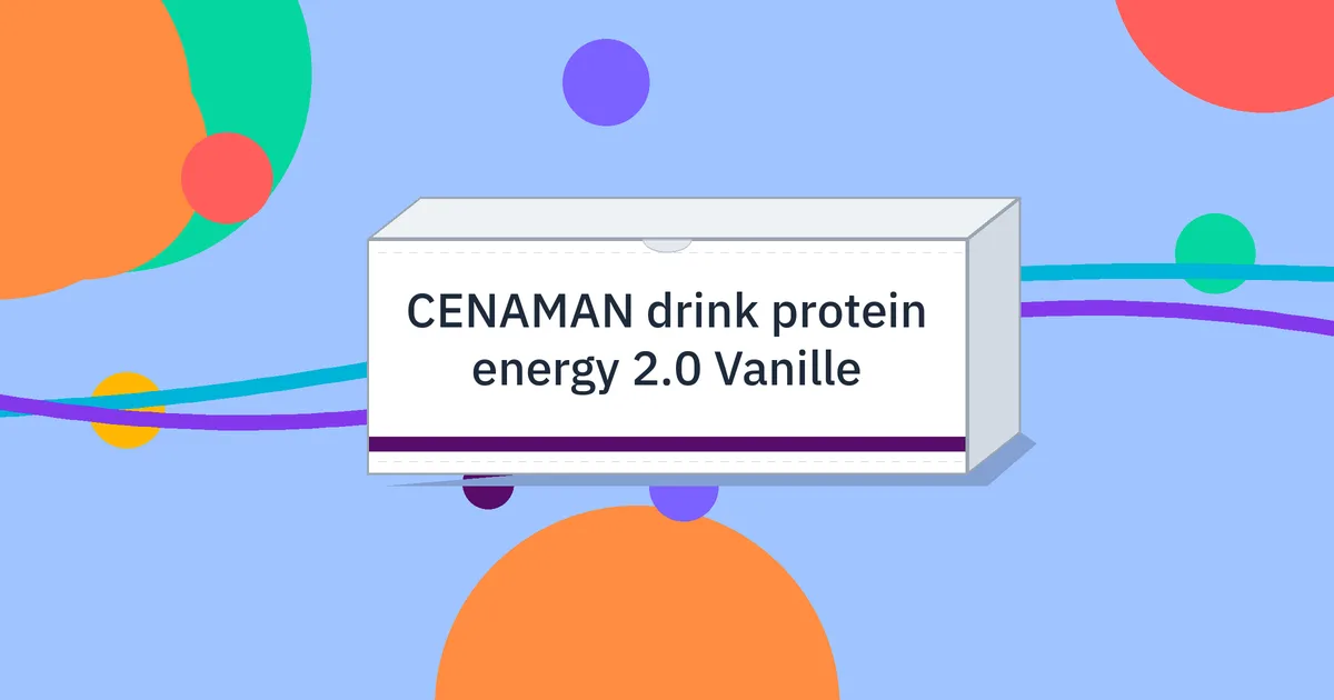 Symbolbild: Packung mit der Aufschrift CENAMAN drink protein energy 2.0 Vanille (PZN 17987393) – Verfügbarkeit und Bezug in Apotheken in Frankfurt am Main