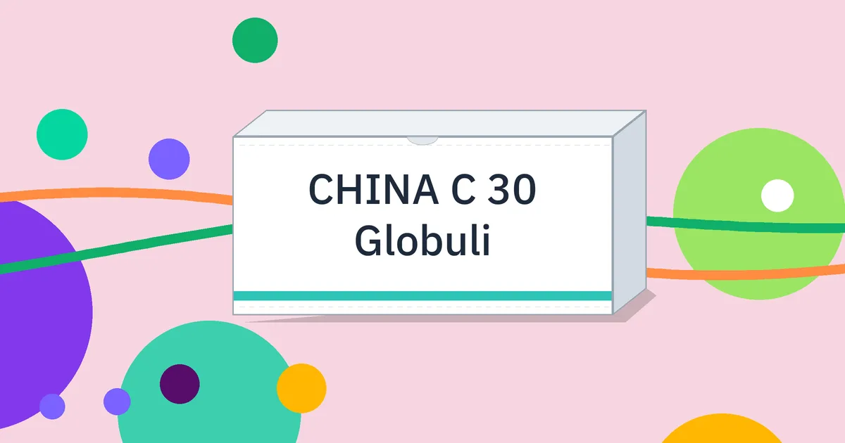Symbolbild: Packung mit der Aufschrift CHINA C 30 Globuli (PZN 02896549) – Verfügbarkeit und Bezug in Apotheken in Frankfurt am Main