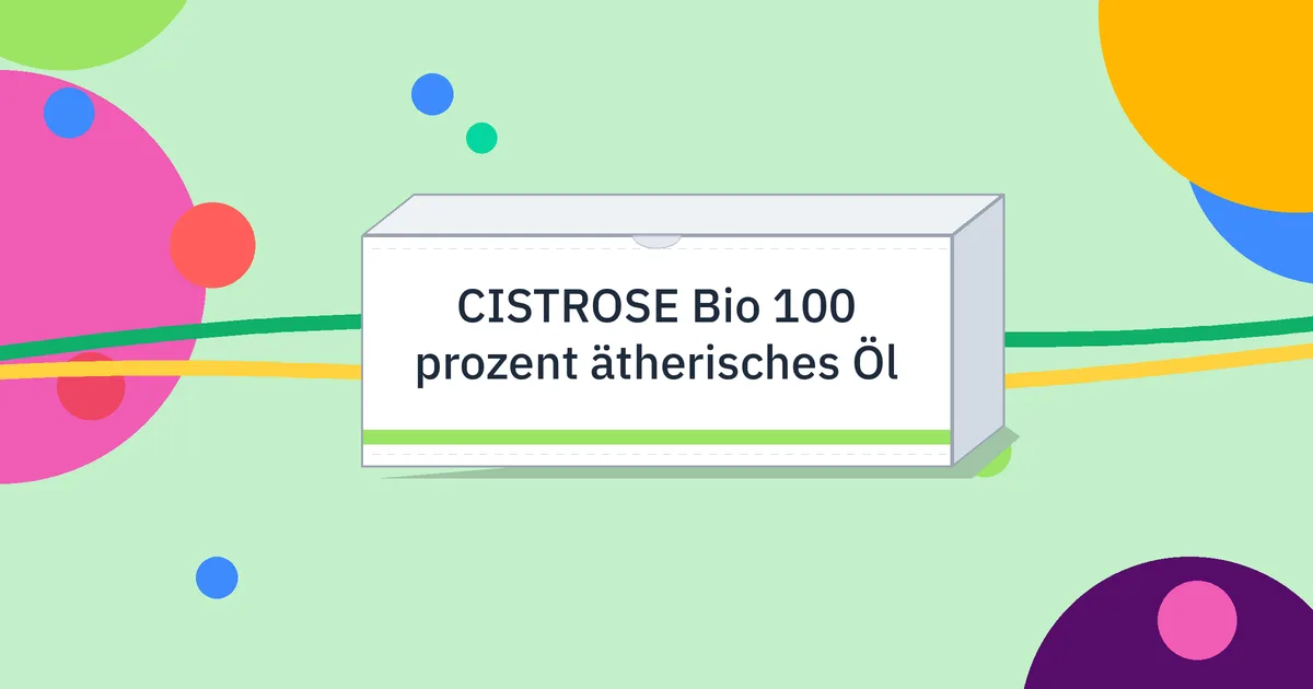Symbolbild: Packung mit der Aufschrift CISTROSE Bio 100 prozent ätherisches Öl (PZN 07205403) – Verfügbarkeit und Bezug in Apotheken in Frankfurt am Main