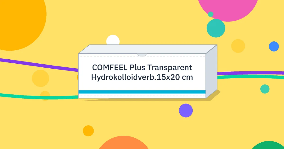 Symbolbild: Packung mit der Aufschrift COMFEEL Plus Transparent Hydrokolloidverb.15x20 cm (PZN 19521339) – Verfügbarkeit und Bezug in Apotheken in Frankfurt am Main
