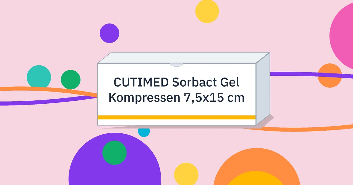 Symbolbild: Packung mit der Aufschrift CUTIMED Sorbact Gel Kompressen 7,5x15 cm (PZN 16595716) – Verfügbarkeit und Bezug in Apotheken in Frankfurt am Main