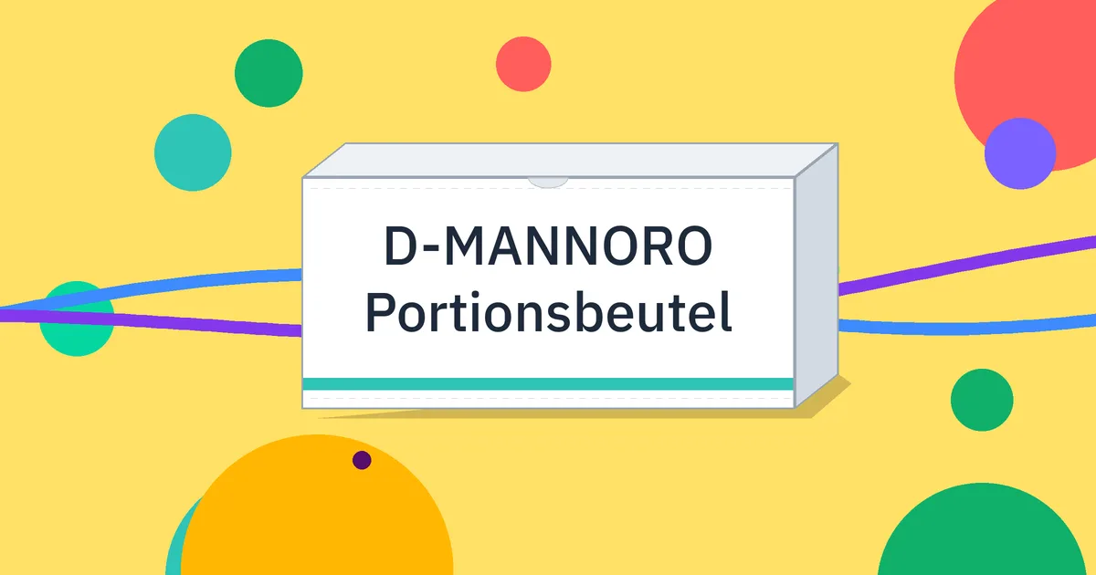 Symbolbild: Packung mit der Aufschrift D-MANNORO Portionsbeutel (PZN 19441681) – Verfügbarkeit und Bezug in Apotheken in Frankfurt am Main