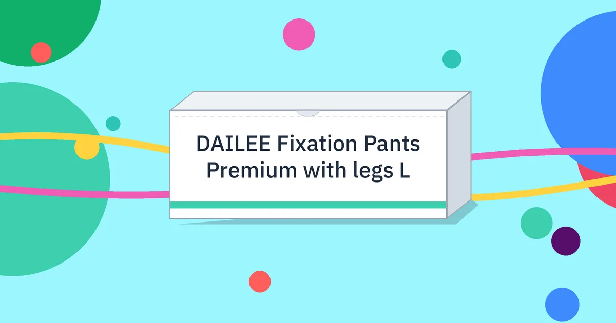 Symbolbild: Packung mit der Aufschrift DAILEE Fixation Pants Premium with legs L (PZN 19125796) – Verfügbarkeit und Bezug in Apotheken in Frankfurt am Main