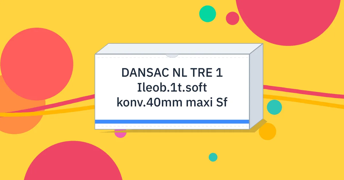 Symbolbild: Packung mit der Aufschrift DANSAC NL TRE 1 Ileob.1t.soft konv.40mm maxi Sf (PZN 19203875) – Verfügbarkeit und Bezug in Apotheken in Frankfurt am Main