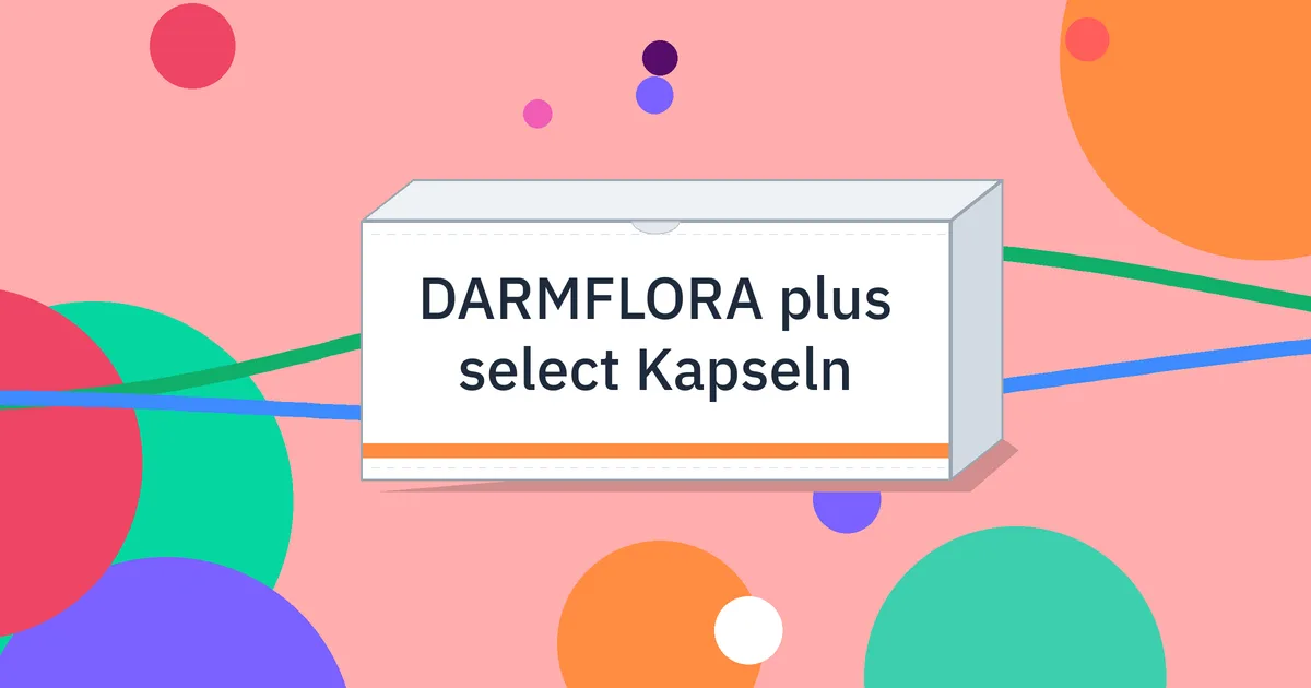 Symbolbild: Packung mit der Aufschrift DARMFLORA plus select Kapseln (PZN 04837433) – Verfügbarkeit und Bezug in Apotheken in Frankfurt am Main