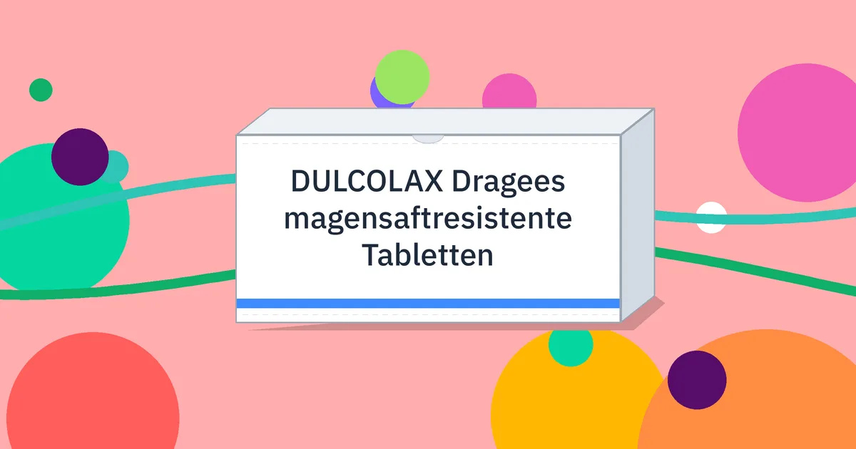 Symbolbild: Packung mit der Aufschrift DULCOLAX Dragees magensaftresistente Tabletten (PZN 11024564) – Verfügbarkeit und Bezug in Apotheken in Frankfurt am Main