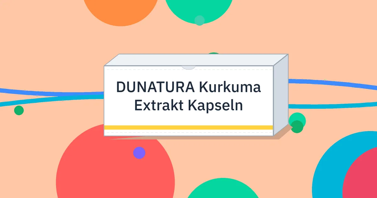 Symbolbild: Packung mit der Aufschrift DUNATURA Kurkuma Extrakt Kapseln (PZN 16865564) – Verfügbarkeit und Bezug in Apotheken in Frankfurt am Main