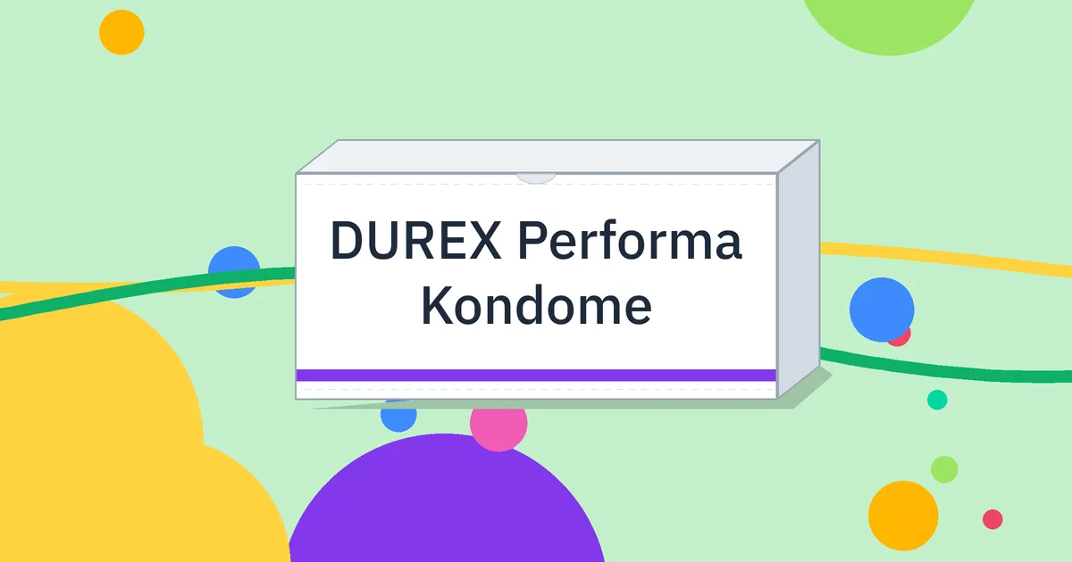 Symbolbild: Packung mit der Aufschrift DUREX Performa Kondome (PZN 12458951) – Verfügbarkeit und Bezug in Apotheken in Frankfurt am Main