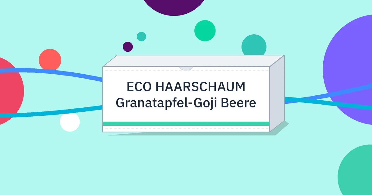 Symbolbild: Packung mit der Aufschrift ECO HAARSCHAUM Granatapfel-Goji Beere (PZN 12568591) – Verfügbarkeit und Bezug in Apotheken in Frankfurt am Main