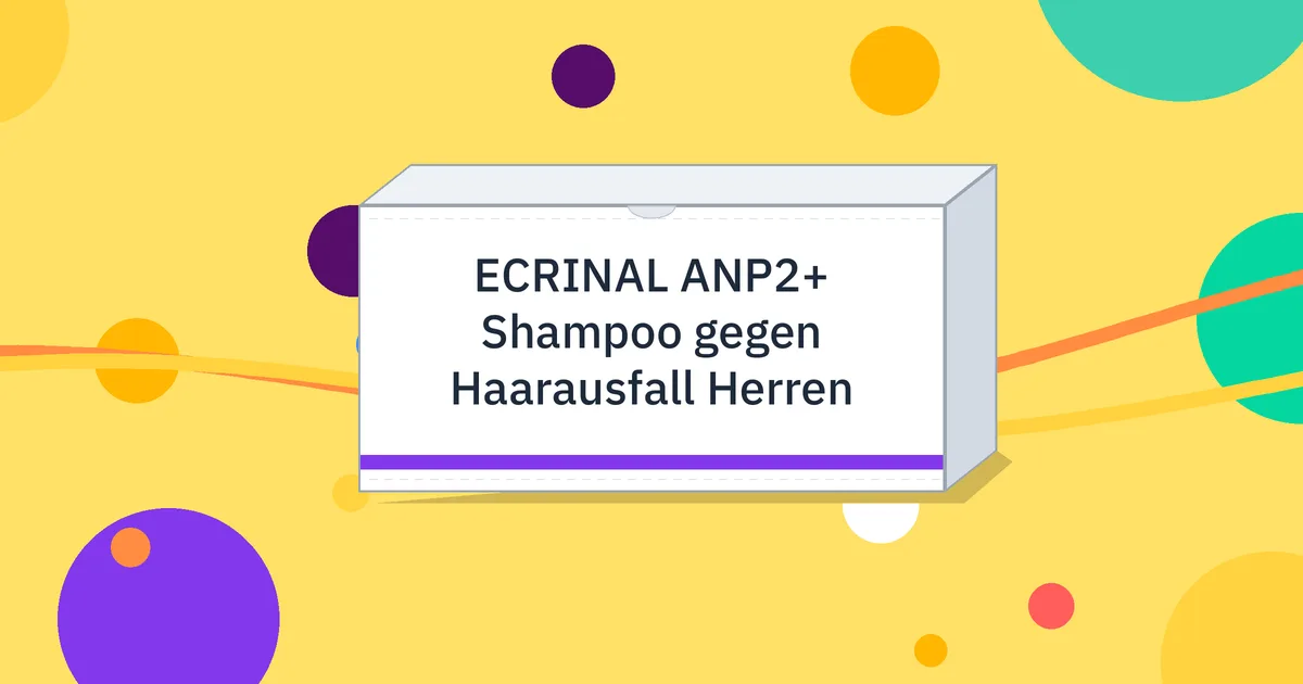 Symbolbild: Packung mit der Aufschrift ECRINAL ANP2+ Shampoo gegen Haarausfall Herren (PZN 12372132) – Verfügbarkeit und Bezug in Apotheken in Frankfurt am Main