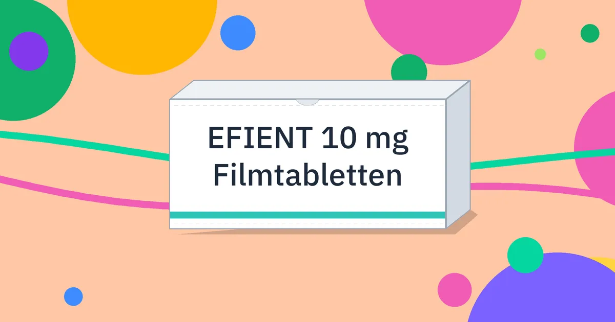 Symbolbild: Packung mit der Aufschrift EFIENT 10 mg Filmtabletten (PZN 10535914) – Verfügbarkeit und Bezug in Apotheken in Frankfurt am Main