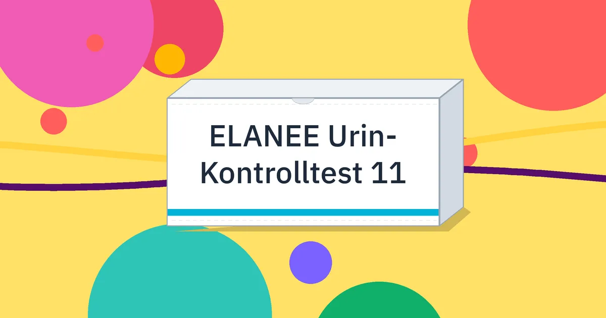 Symbolbild: Packung mit der Aufschrift ELANEE Urin-Kontrolltest 11 (PZN 20573086) – Verfügbarkeit und Bezug in Apotheken in Frankfurt am Main