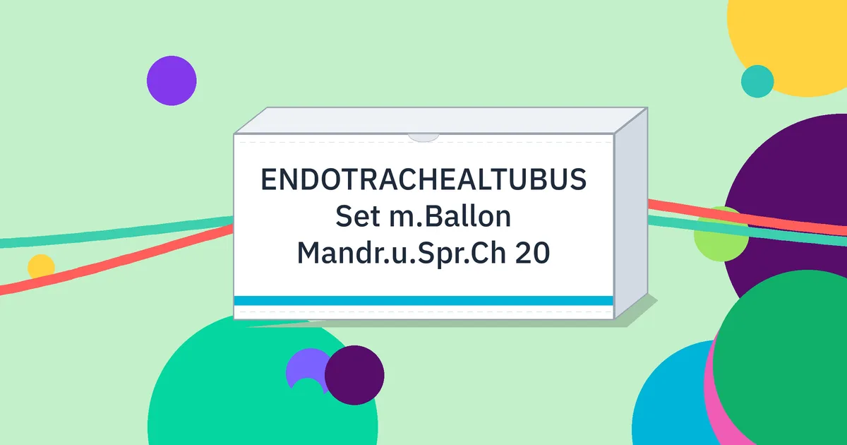 Symbolbild: Packung mit der Aufschrift ENDOTRACHEALTUBUS Set m.Ballon Mandr.u.Spr.Ch 20 (PZN 12453250) – Verfügbarkeit und Bezug in Apotheken in Frankfurt am Main