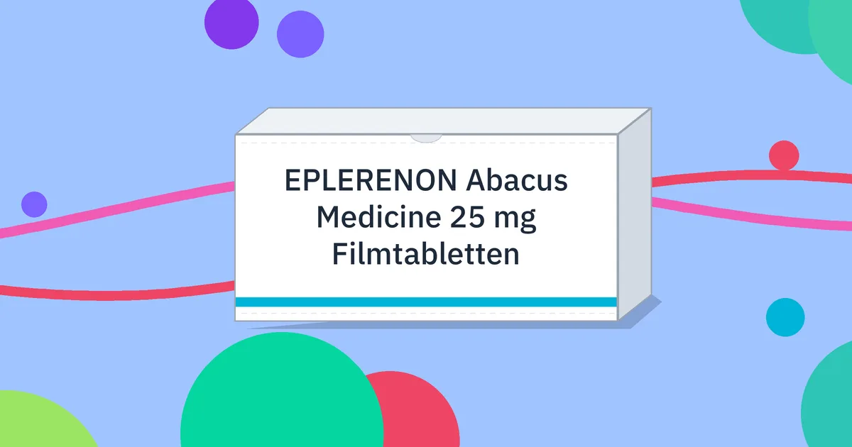 Symbolbild: Packung mit der Aufschrift EPLERENON Abacus Medicine 25 mg Filmtabletten (PZN 20392686) – Verfügbarkeit und Bezug in Apotheken in Frankfurt am Main