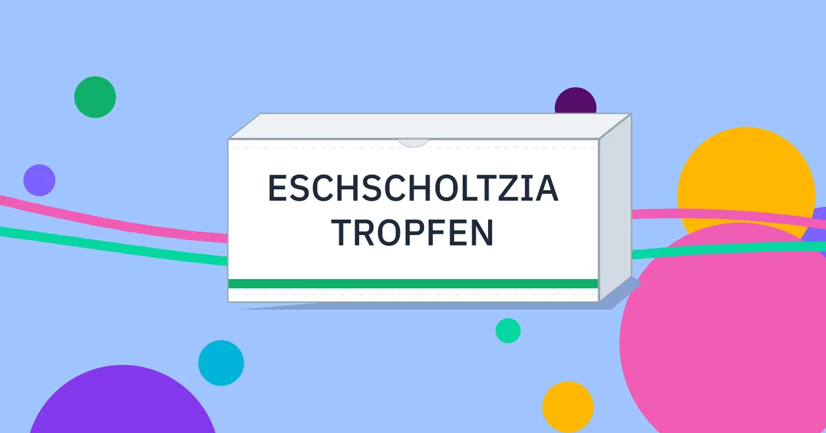 Symbolbild: Packung mit der Aufschrift ESCHSCHOLTZIA TROPFEN (PZN 14311181) – Verfügbarkeit und Bezug in Apotheken in Frankfurt am Main