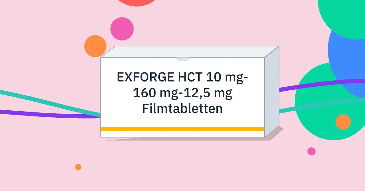 Symbolbild: Packung mit der Aufschrift EXFORGE HCT 10 mg-160 mg-12,5 mg Filmtabletten (PZN 05111483) – Verfügbarkeit und Bezug in Apotheken in Frankfurt am Main