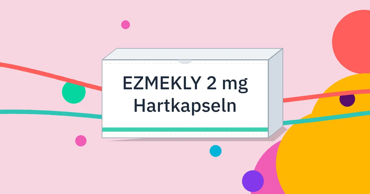 Symbolbild: Packung mit der Aufschrift EZMEKLY 2 mg Hartkapseln (PZN 19872145) – Verfügbarkeit und Bezug in Apotheken in Frankfurt am Main