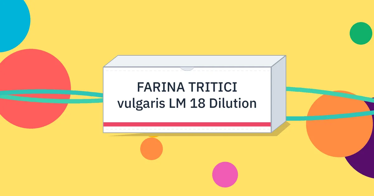 Symbolbild: Packung mit der Aufschrift FARINA TRITICI vulgaris LM 18 Dilution (PZN 13487920) – Verfügbarkeit und Bezug in Apotheken in Frankfurt am Main