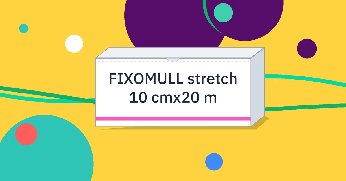 Symbolbild: Packung mit der Aufschrift FIXOMULL stretch 10 cmx20 m (PZN 18034005) – Verfügbarkeit und Bezug in Apotheken in Frankfurt am Main