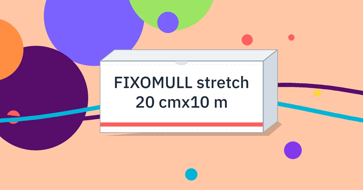 Symbolbild: Packung mit der Aufschrift FIXOMULL stretch 20 cmx10 m (PZN 19347628) – Verfügbarkeit und Bezug in Apotheken in Frankfurt am Main