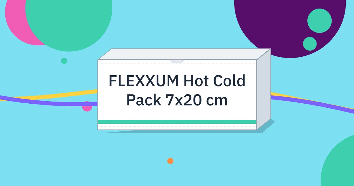 Symbolbild: Packung mit der Aufschrift FLEXXUM Hot Cold Pack 7x20 cm (PZN 07470358) – Verfügbarkeit und Bezug in Apotheken in Frankfurt am Main