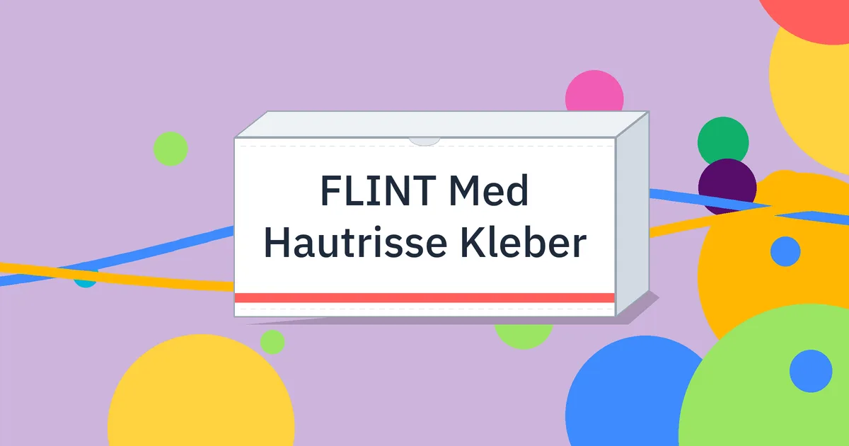 Symbolbild: Packung mit der Aufschrift FLINT Med Hautrisse Kleber (PZN 19197560) – Verfügbarkeit und Bezug in Apotheken in Frankfurt am Main