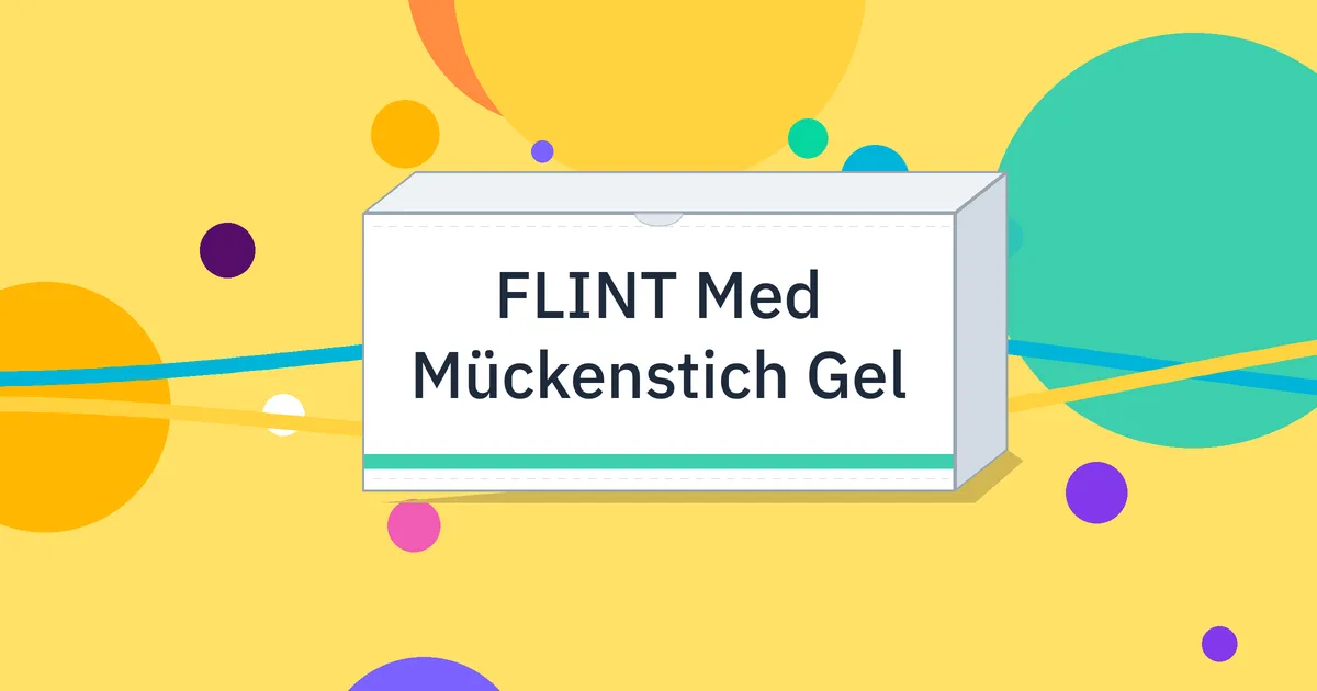 Symbolbild: Packung mit der Aufschrift FLINT Med Mückenstich Gel (PZN 19552860) – Verfügbarkeit und Bezug in Apotheken in Frankfurt am Main