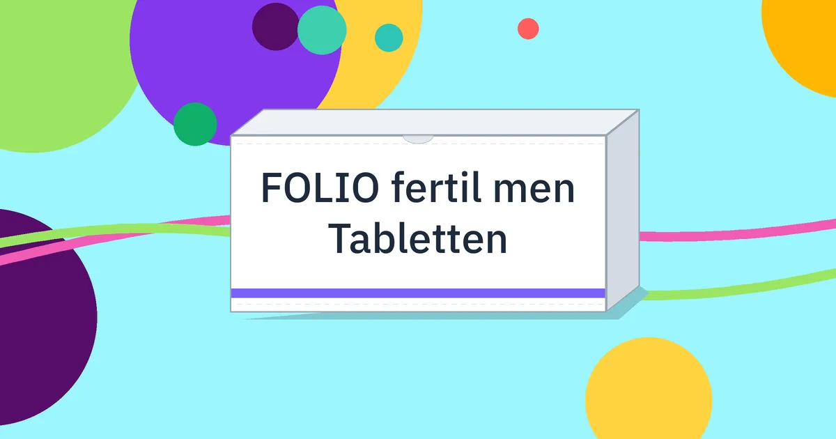 Symbolbild: Packung mit der Aufschrift FOLIO fertil men Tabletten (PZN 18671396) – Verfügbarkeit und Bezug in Apotheken in Frankfurt am Main