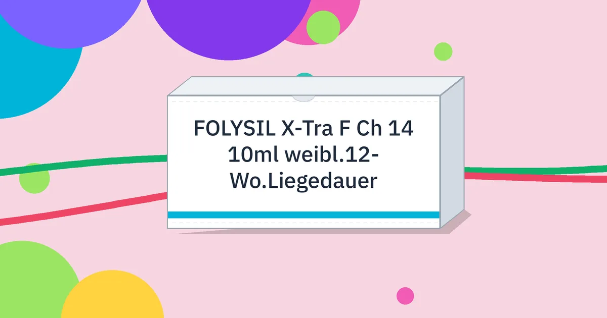 Symbolbild: Packung mit der Aufschrift FOLYSIL X-Tra F Ch 14 10ml weibl.12-Wo.Liegedauer (PZN 17508286) – Verfügbarkeit und Bezug in Apotheken in Frankfurt am Main