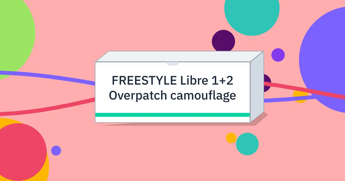 Symbolbild: Packung mit der Aufschrift FREESTYLE Libre 1+2 Overpatch camouflage (PZN 19867345) – Verfügbarkeit und Bezug in Apotheken in Frankfurt am Main