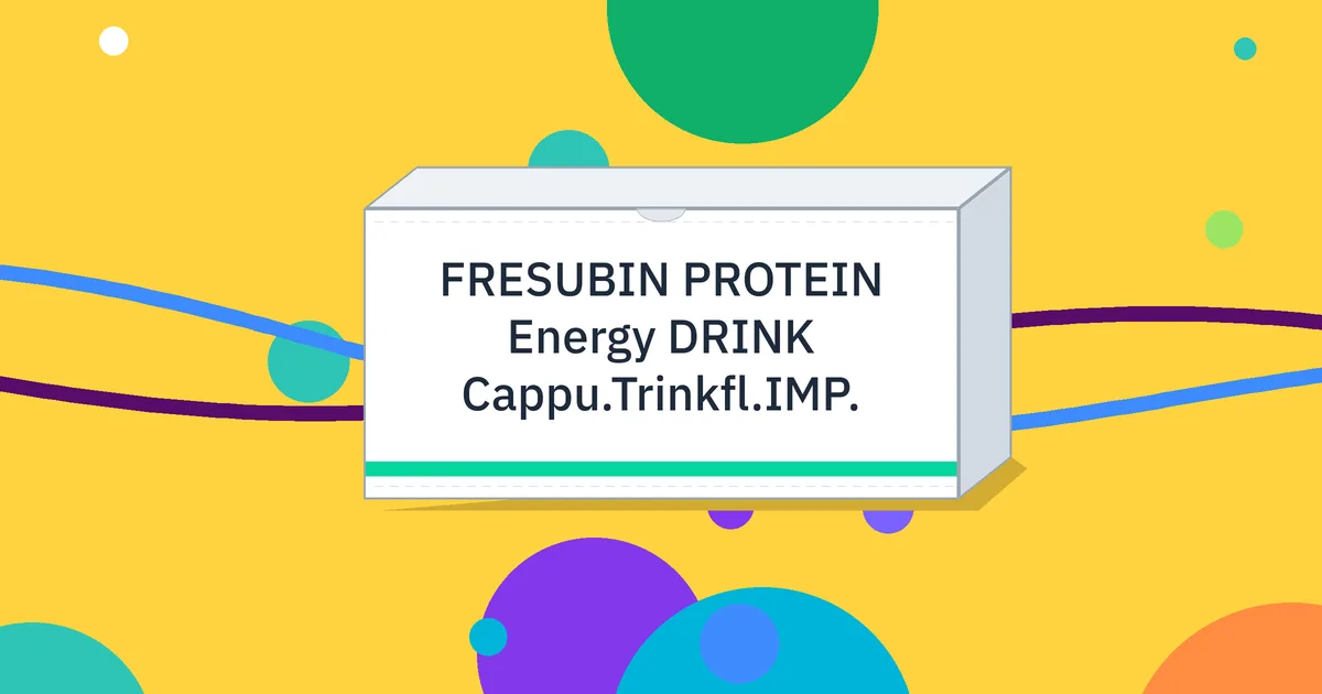Symbolbild: Packung mit der Aufschrift FRESUBIN PROTEIN Energy DRINK Cappu.Trinkfl.IMP. (PZN 19492454) – Verfügbarkeit und Bezug in Apotheken in Frankfurt am Main