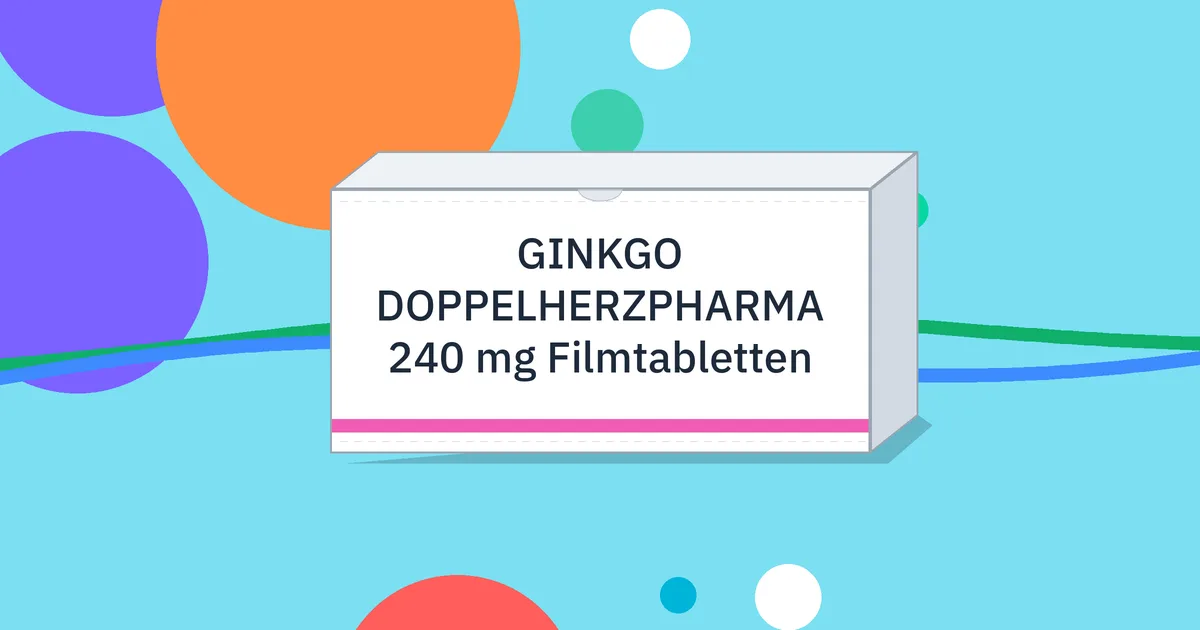 Symbolbild: Packung mit der Aufschrift GINKGO DOPPELHERZPHARMA 240 mg Filmtabletten (PZN 18746119) – Verfügbarkeit und Bezug in Apotheken in Frankfurt am Main