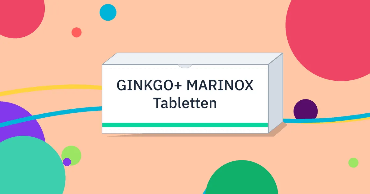 Symbolbild: Packung mit der Aufschrift GINKGO+ MARINOX Tabletten (PZN 10275695) – Verfügbarkeit und Bezug in Apotheken in Frankfurt am Main