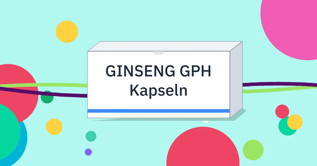 Symbolbild: Packung mit der Aufschrift GINSENG GPH Kapseln (PZN 00283593) – Verfügbarkeit und Bezug in Apotheken in Frankfurt am Main