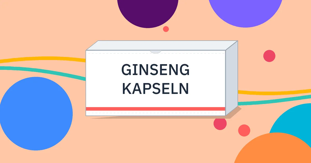 Symbolbild: Packung mit der Aufschrift GINSENG KAPSELN (PZN 09539143) – Verfügbarkeit und Bezug in Apotheken in Frankfurt am Main