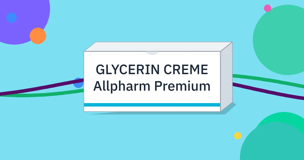 Symbolbild: Packung mit der Aufschrift GLYCERIN CREME Allpharm Premium (PZN 19543430) – Verfügbarkeit und Bezug in Apotheken in Frankfurt am Main