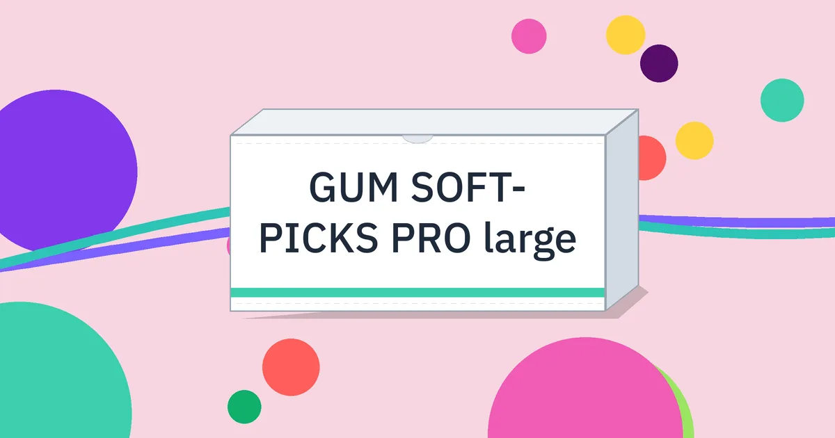 Symbolbild: Packung mit der Aufschrift GUM SOFT-PICKS PRO large (PZN 18468301) – Verfügbarkeit und Bezug in Apotheken in Frankfurt am Main