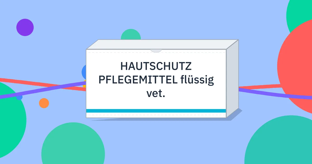 Symbolbild: Packung mit der Aufschrift HAUTSCHUTZ PFLEGEMITTEL flüssig vet. (PZN 13654950) – Verfügbarkeit und Bezug in Apotheken in Frankfurt am Main