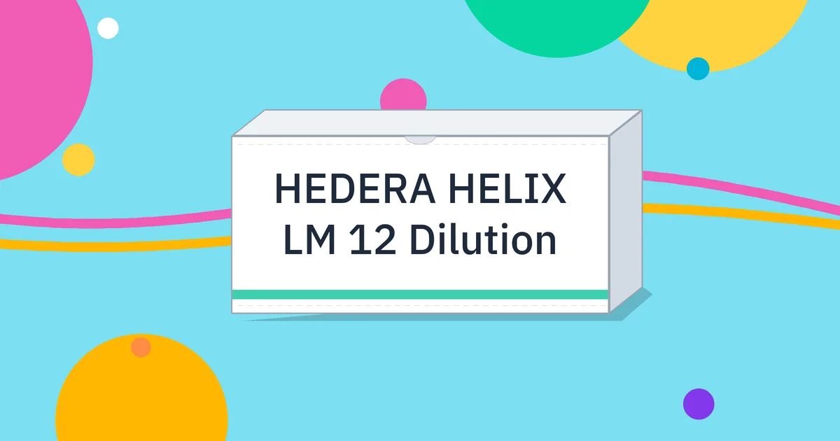 Symbolbild: Packung mit der Aufschrift HEDERA HELIX LM 12 Dilution (PZN 12885340) – Verfügbarkeit und Bezug in Apotheken in Frankfurt am Main