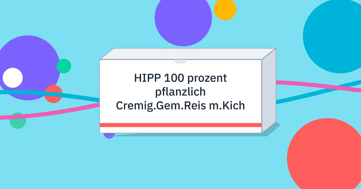 Symbolbild: Packung mit der Aufschrift HIPP 100 prozent pflanzlich Cremig.Gem.Reis m.Kich (PZN 18112596) – Verfügbarkeit und Bezug in Apotheken in Frankfurt am Main